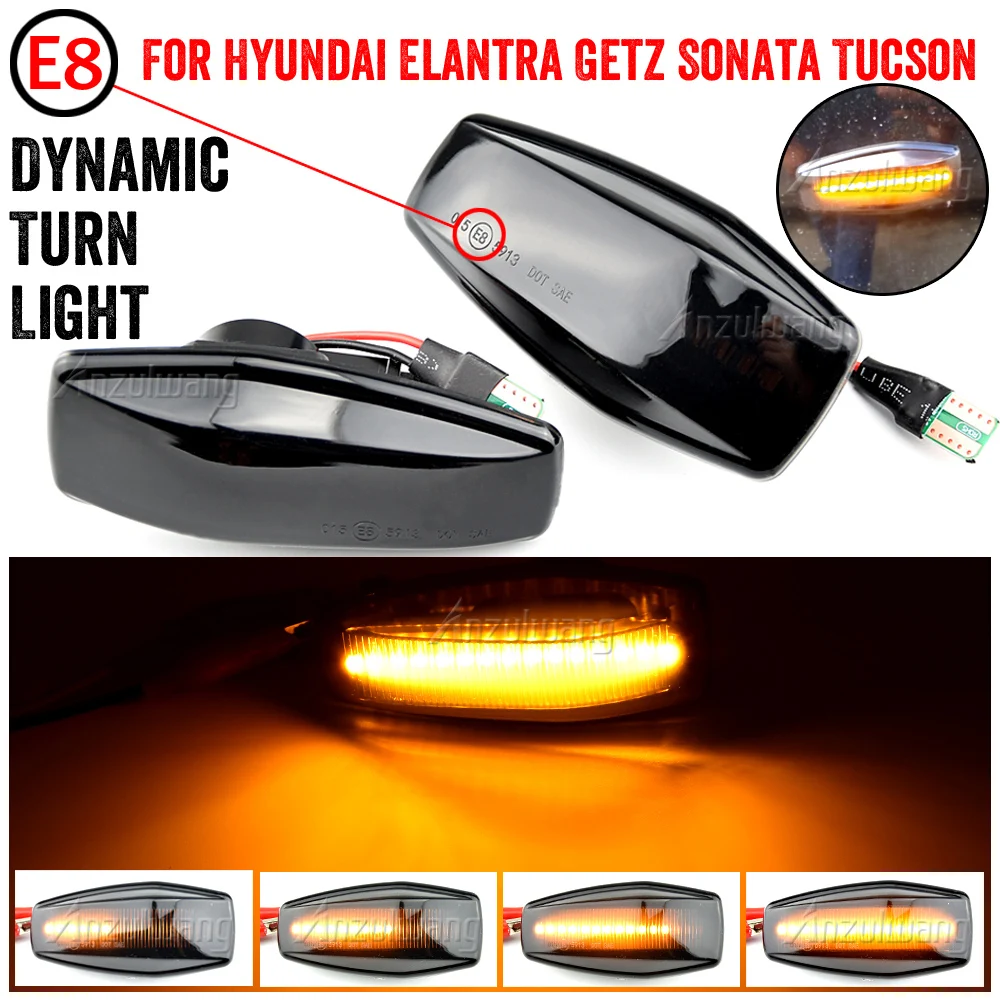 2x-LED-Dynamic-Side-Marker-Light-Turn-Repeater-Lamps-For-Hyundai-I10 ...