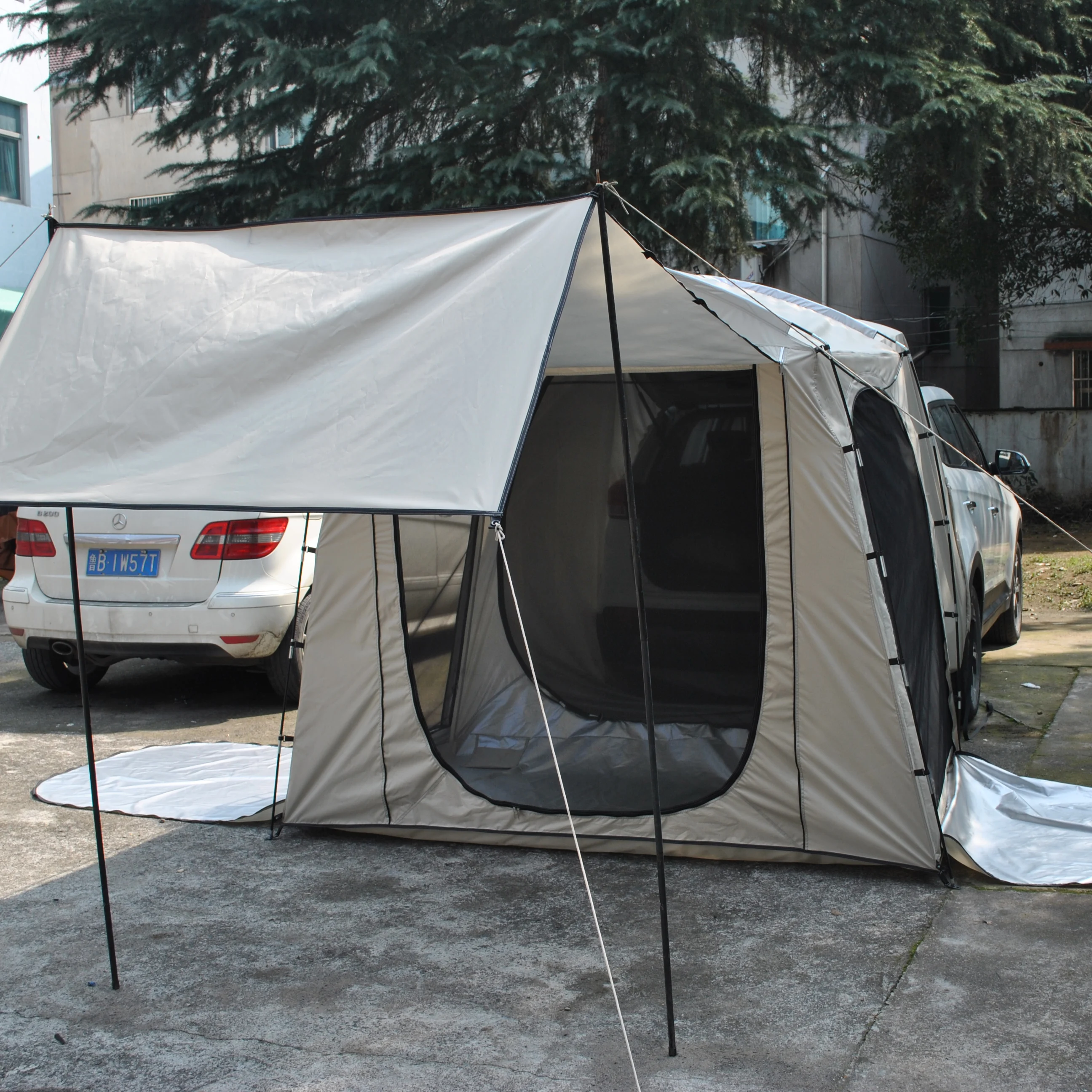 Waterproof-car-tent-with-awning-Car-Tailgate-Awning-Tent-Vehicle-SUV ...