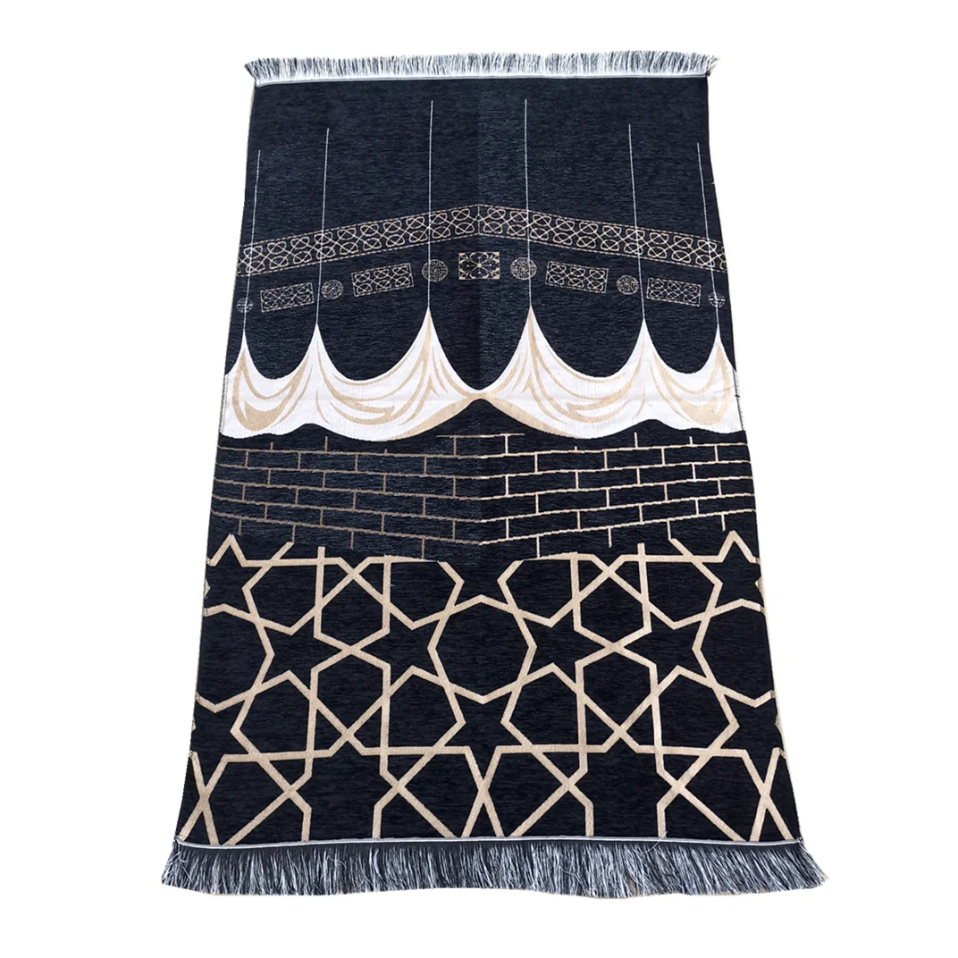 Black Style Woven Prayer Mats Saudi Madina Pray Rug Fashion Islamic ...
