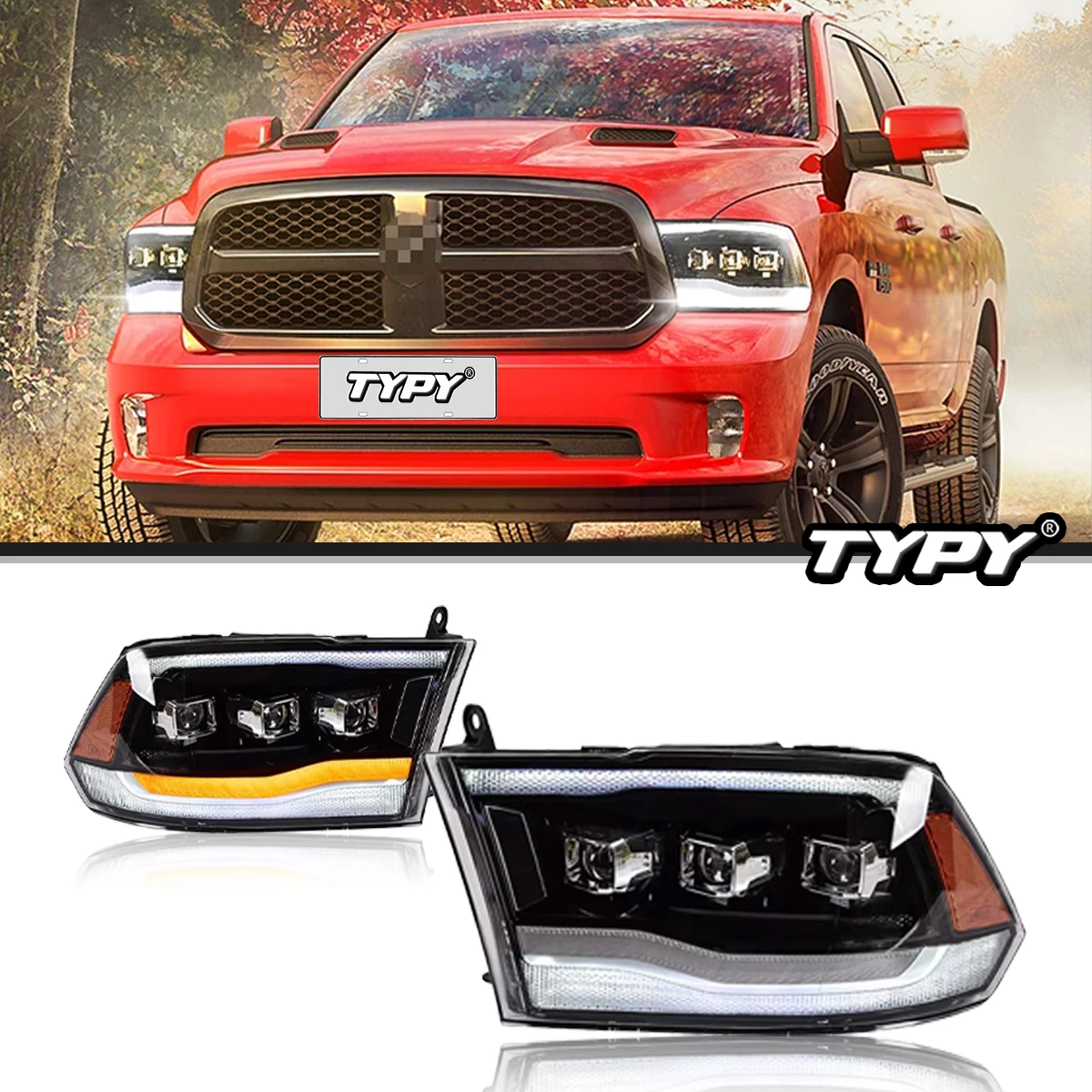 LED-Headlight-Assembly-For-Dodge-Ram-1500-2009-2019-Car-LED-Lights ...