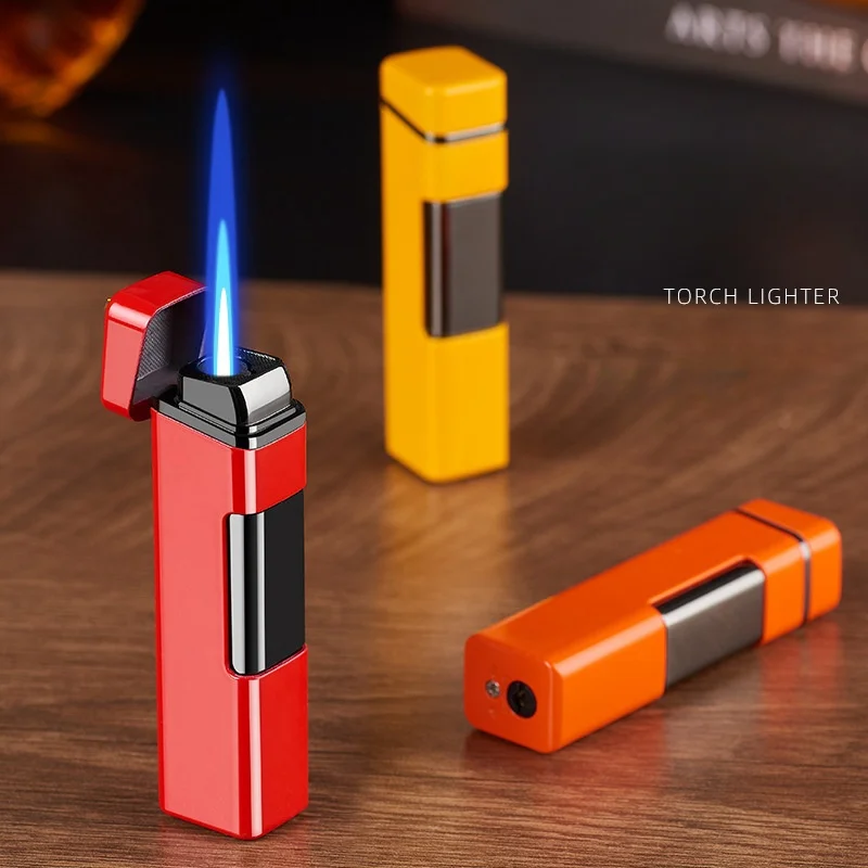 Portable-Windproof-Blue-Flame-Inflatable-Lighter-with-Side-Press ...