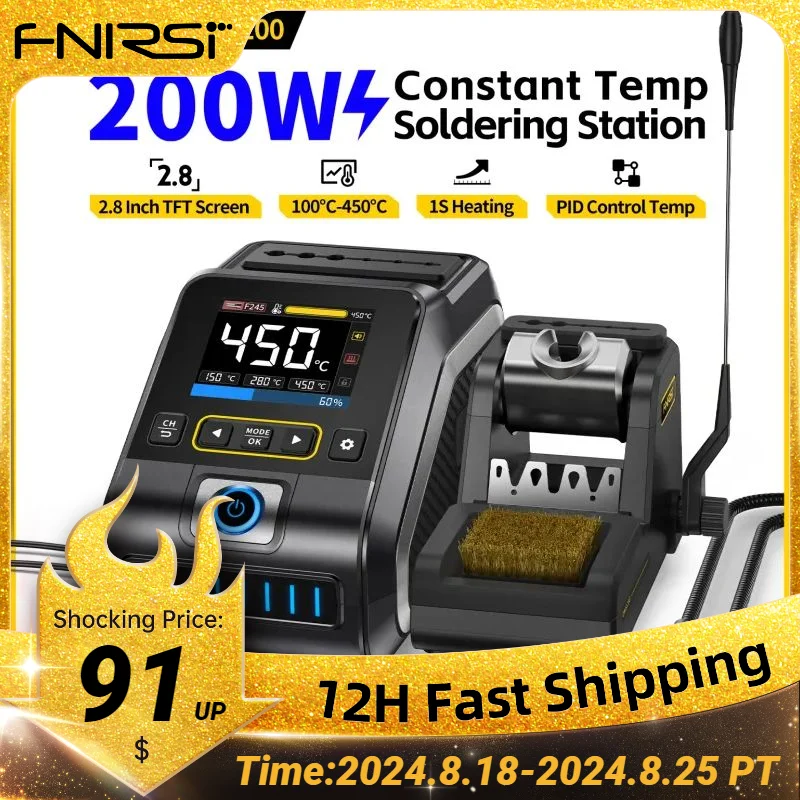 FNIRSI-DWS-200-200W-Power-Repaid-Heating-Soldering-Iron-Staion-C210 ...
