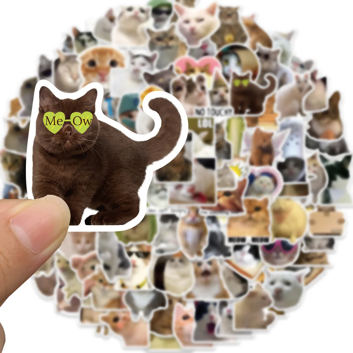 1050PCS-Funny-MEME-Cat-Stickers-Animals-Decals-DIY-Kids-Laptop-Luggage ...