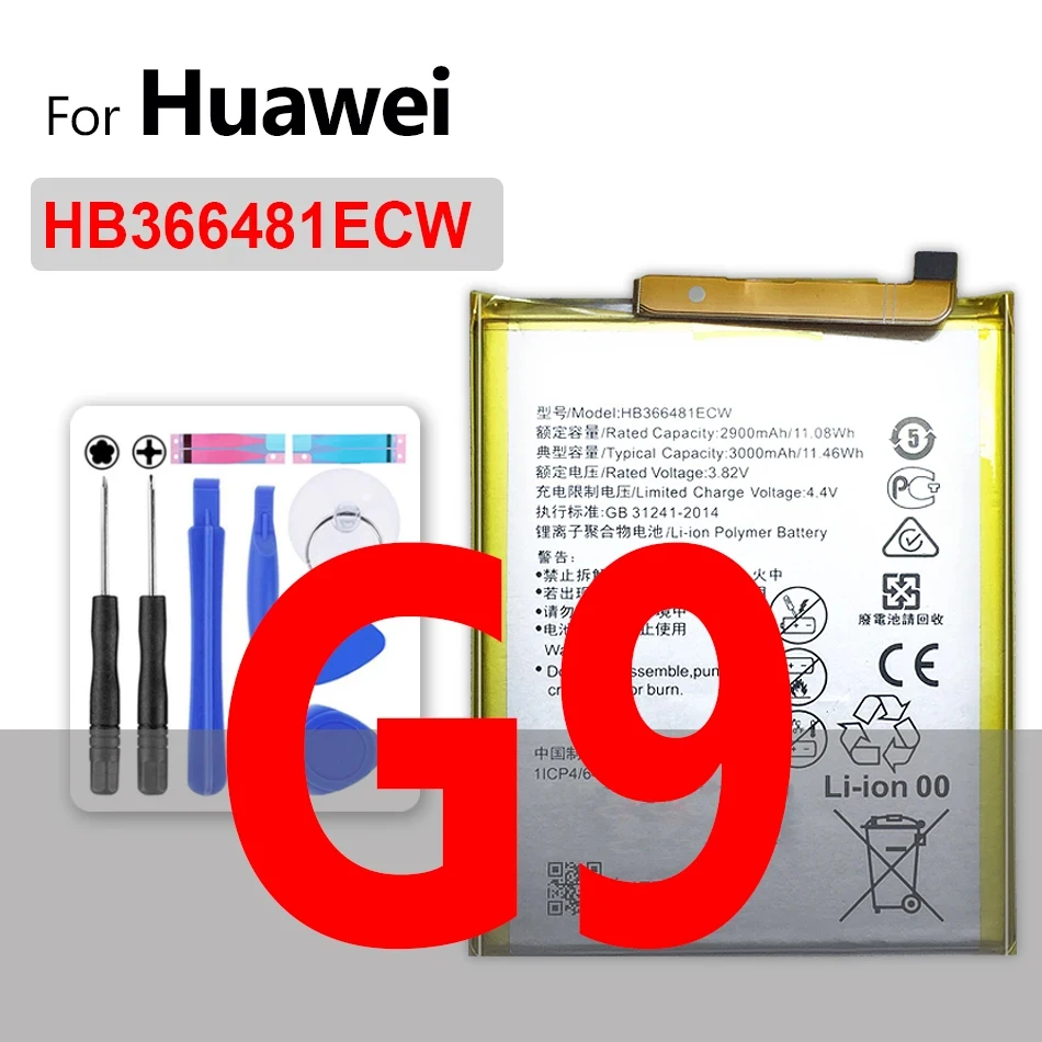 Battery-for-Huawei-Ascend-G9-P8-P9-P10-P20-P30-Pro-Nova-Lite-Plus-for ...