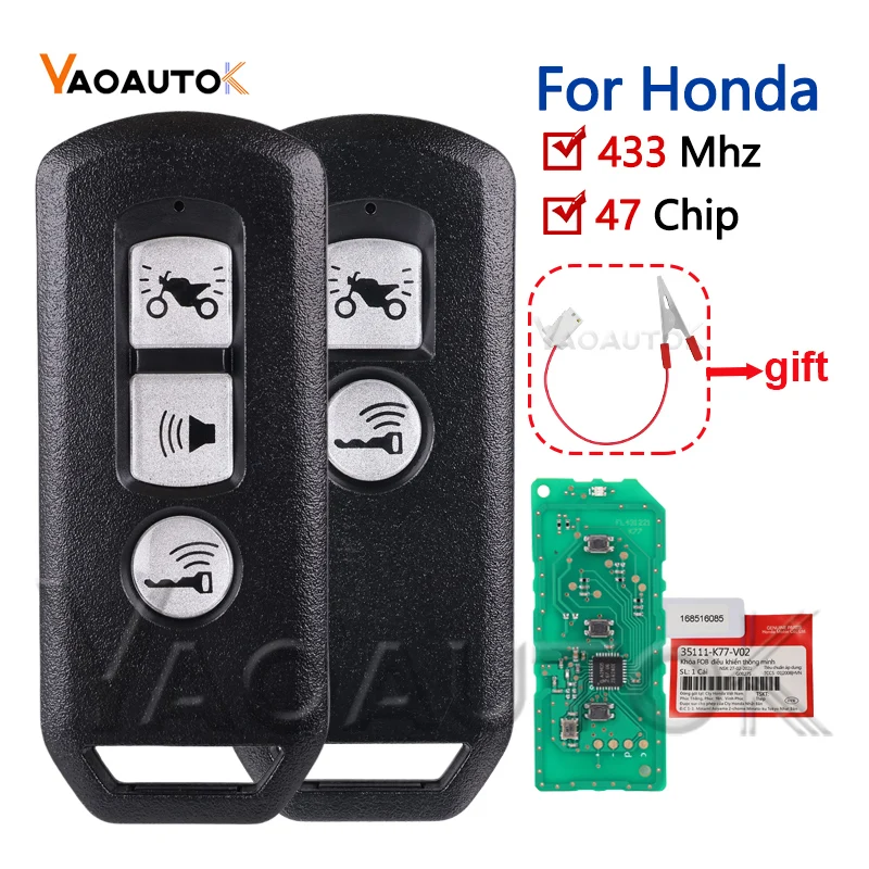 Car Remote Key For Honda ADV SH 150i 300i Forza PCX X-ADV Motorcycle ...