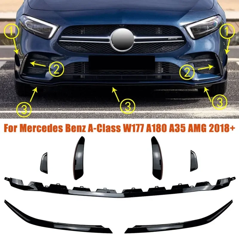 For-Mercedes-Benz-A-Class-W177-A180-A200-A220-A35-AMG-style-front ...