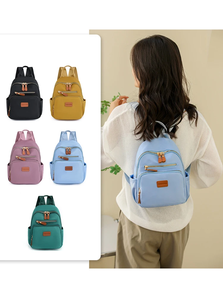 PU-Leather-Small-Backpack-Large-Capacity-Solid-Color-Lightweight-Multi ...