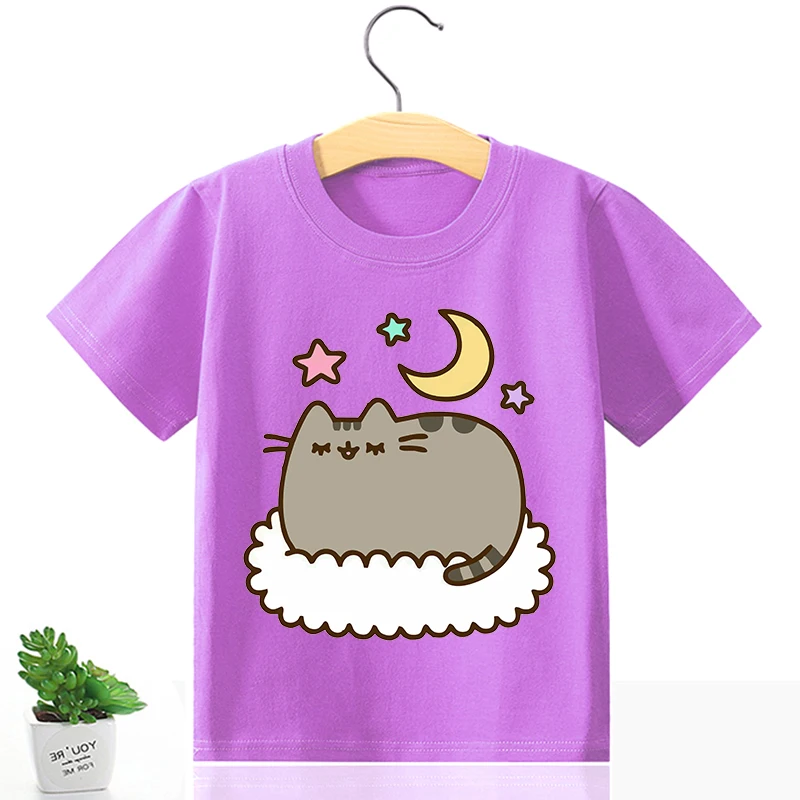 Pusheen-Girl-Cotton-T-Shirt-Cute-Cartoon-Toddler-T-Shirts-Kawaii-Cat ...