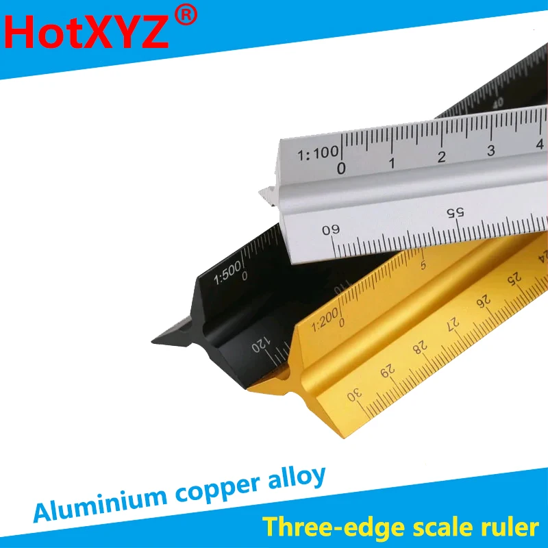 Three Edge metal Scale 30cm Aluminum alloy Triangle Design And ...