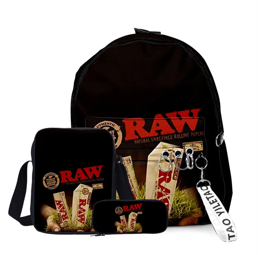 3pcs/set Raw Natural Rolling Papers Backpack Students Children Boy Girl ...