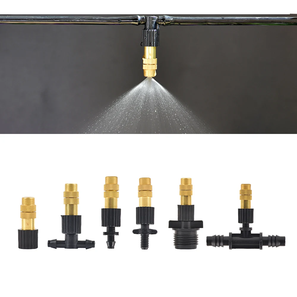 Adjustable-Brass-Nozzle-Connection-1-4-1-2-Inch-Hose-Garden-Spray ...