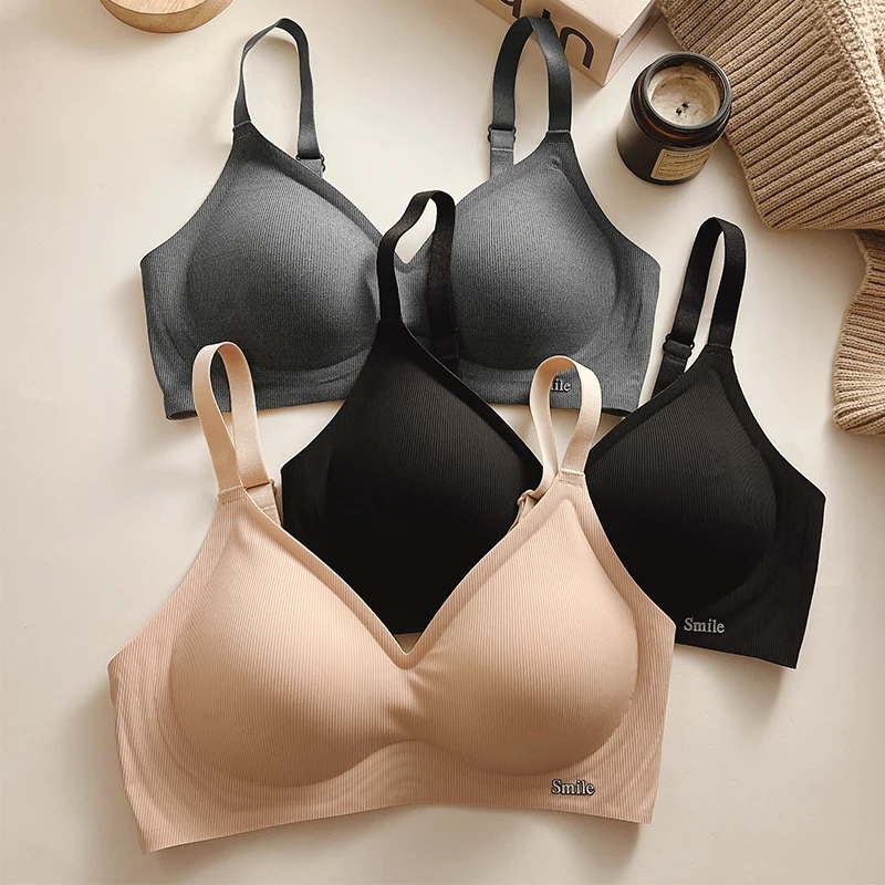 FINETOO-Seamless-Bras-For-Women-Deep-V-Neck-Push-Up-Brassiere-Female ...