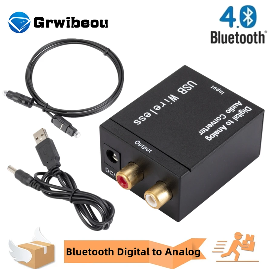 Digital to Analog Audio Converter Support Bluetooth Optical Fiber ...