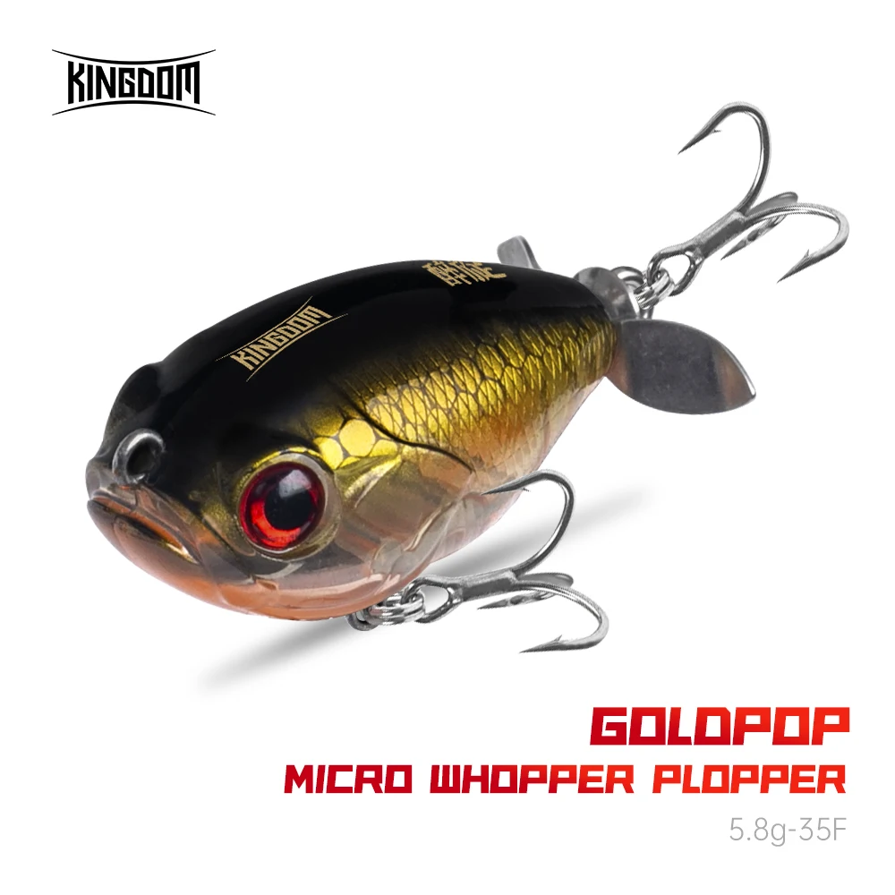 Kingdom-GoldPop-35mm-5-8g-Topwater-Whopper-Popper-Fishing-Lure-Pike ...