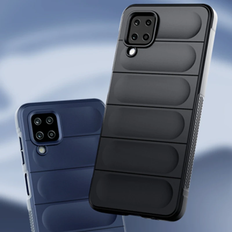 For Samsung A12 Case Soft Silicone Shockproof Armor Bumper Phone Case ...