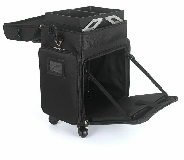 Women Makeup Train Case Rolling Makeup Suitcase Trolley Case Rolling ...