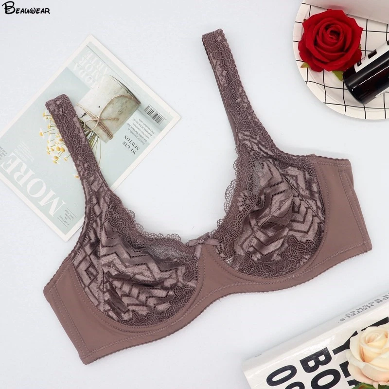Beauwear Sexy Lingerie for Women 40C 42C 44C 46C Large Size Female Lace ...