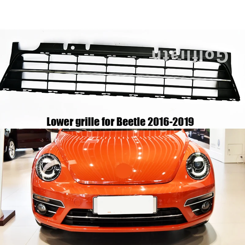 Front Center Lower Bumper Grille Grill Fit For Vw Beetle/cabrio 2016 ...