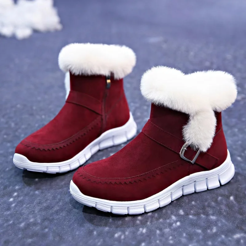 Fur-Warm-Chelsea-Snow-Boots-Winter-Women-Casual-Shoes-New-Short-Plush ...
