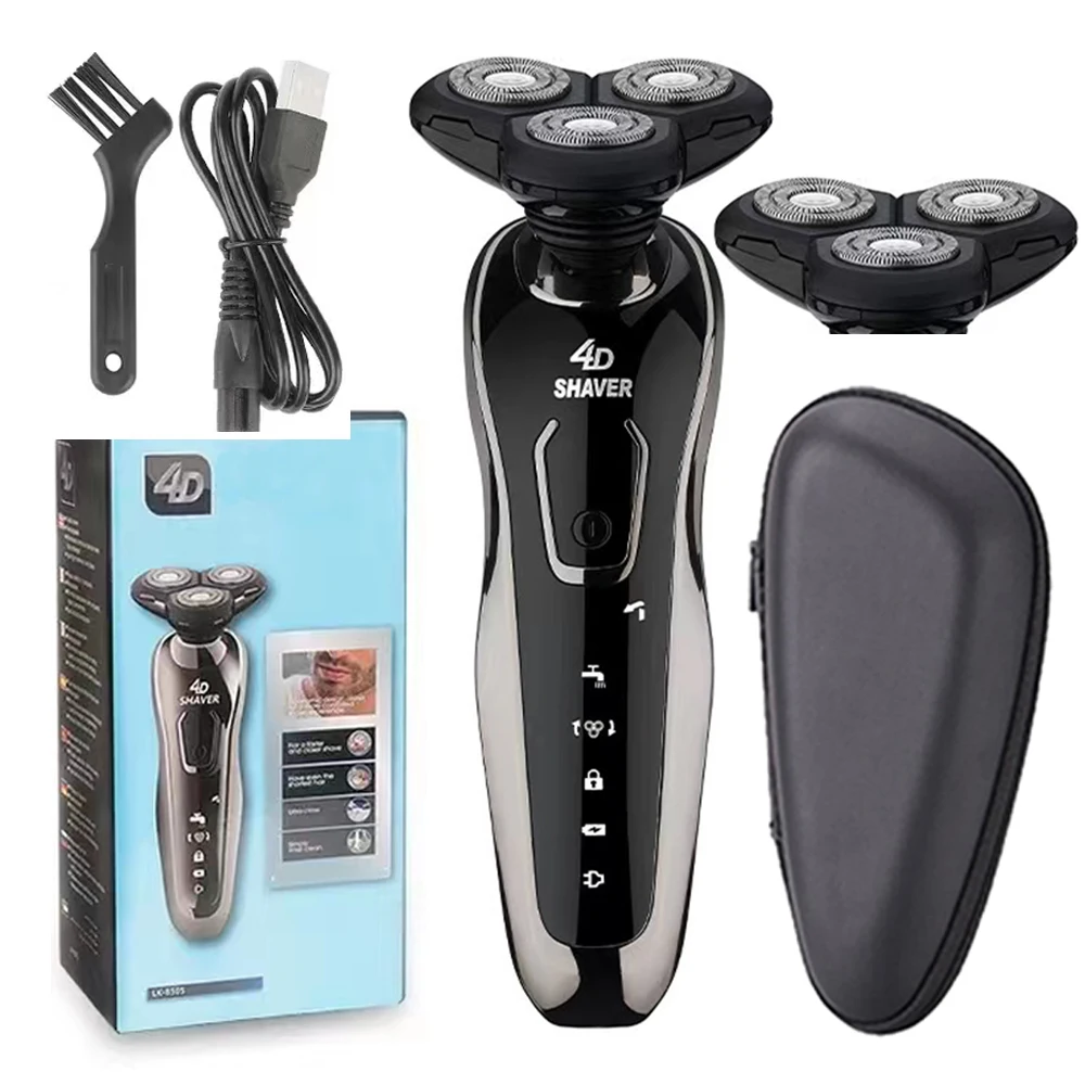 New-Electric-Shaver-For-Men-4D-Electric-Beard-Trimmer-USB-Rechargeable ...