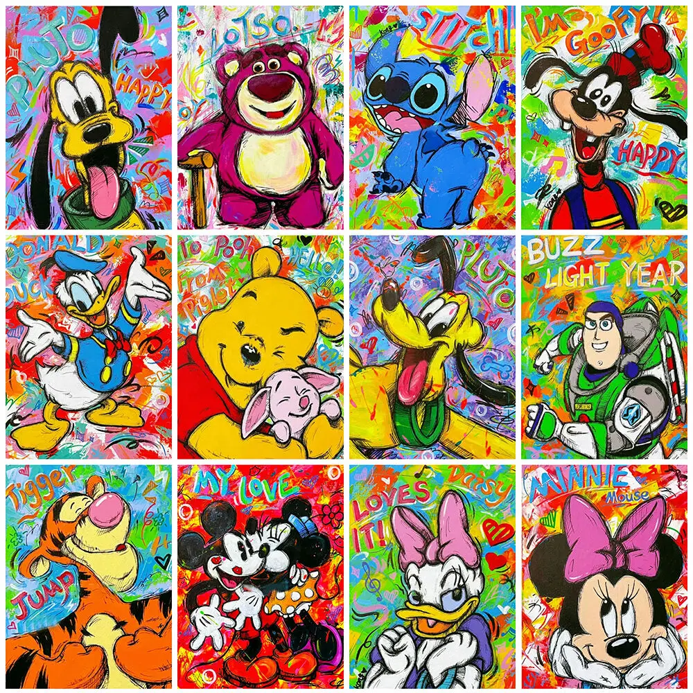 Disney-Coloring-Pictures-By-Numbers-Stitch-Mickey-Mouse-Dog-Paint-Kit ...
