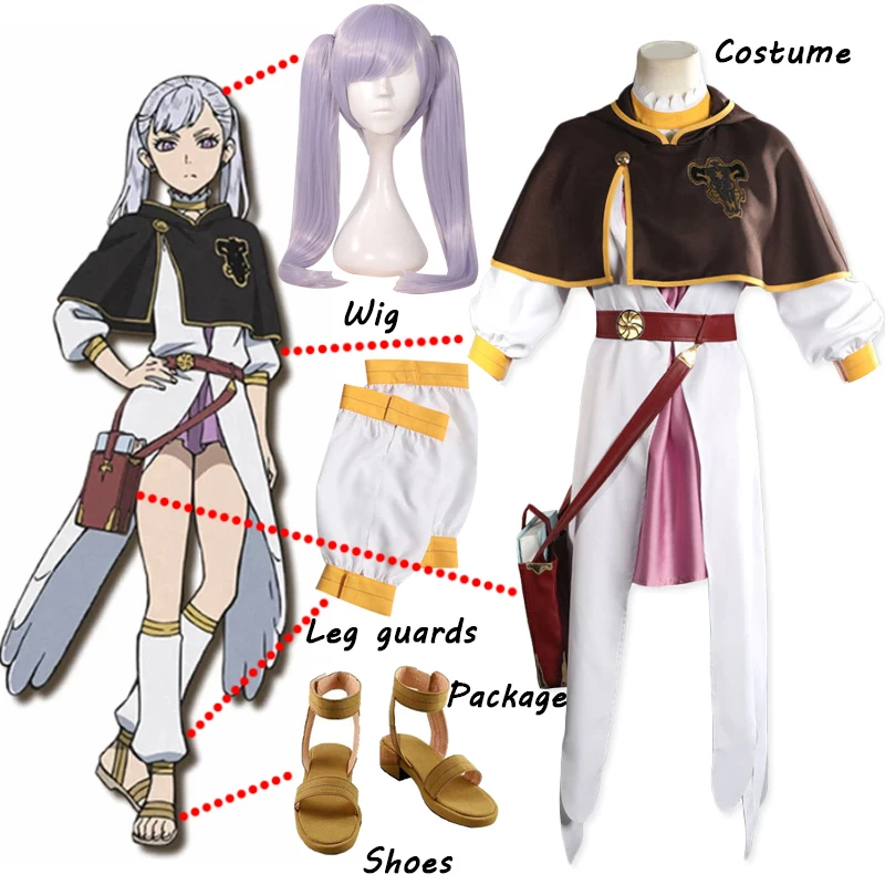 Anime Black Clover Noell Silva Cosplay Costumes Uniform Accessories ...