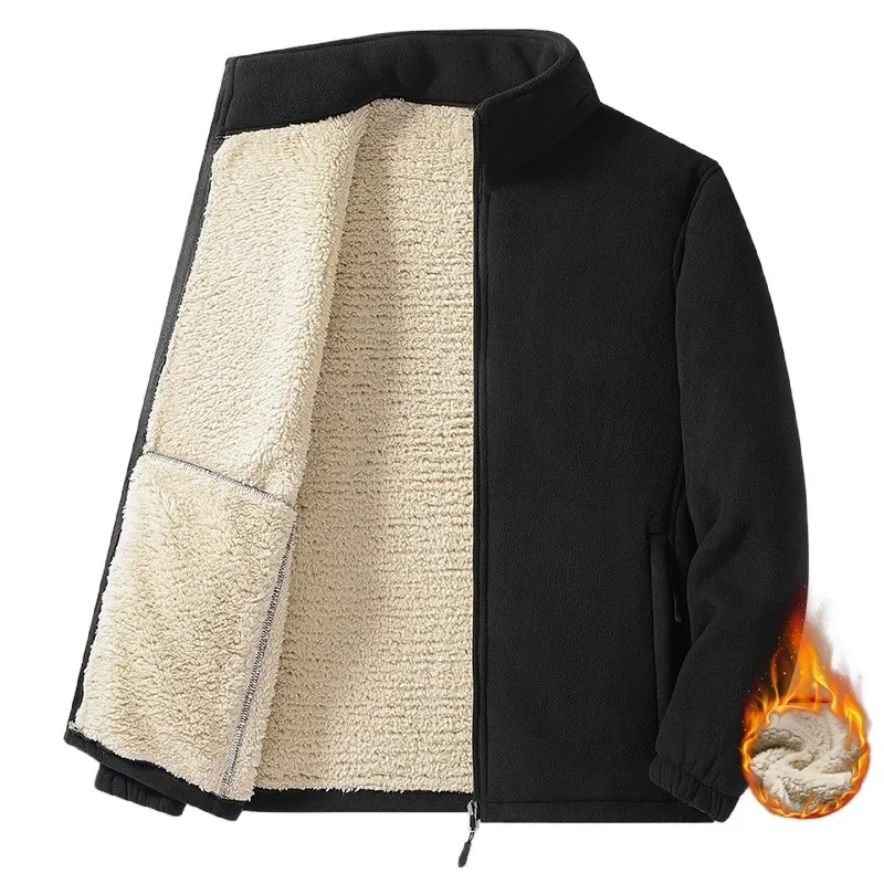 Winter Tactical Polar Fleece Jacket Men Thermal Thicken Full Zipper ...