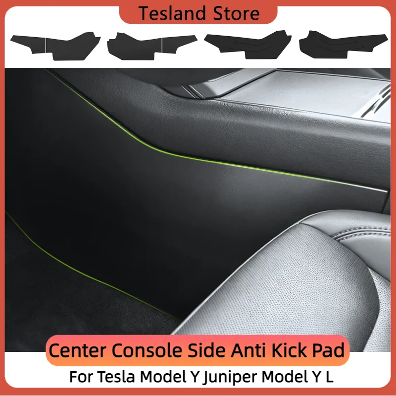 For Tesla Model Y Juniper Center Console Two Side Anti Kick Pad Model Y ...