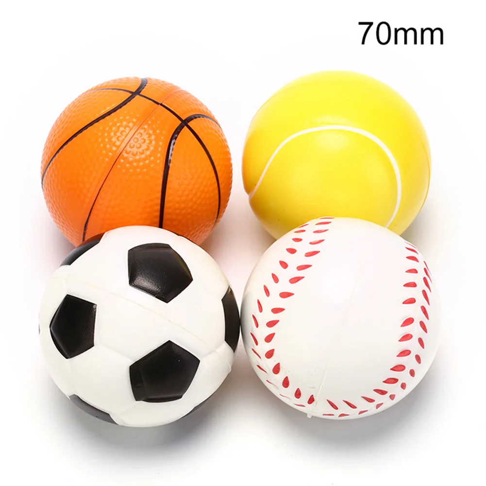 Mini Soft Football Basketball Baseball Tennis Toys 6.3cm Foam Rubber ...