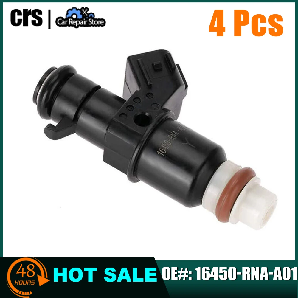 4Pcs Fuel Injectors 16450-RNA-A01 For HONDA CITY 2010 2011 2012 2013 ...