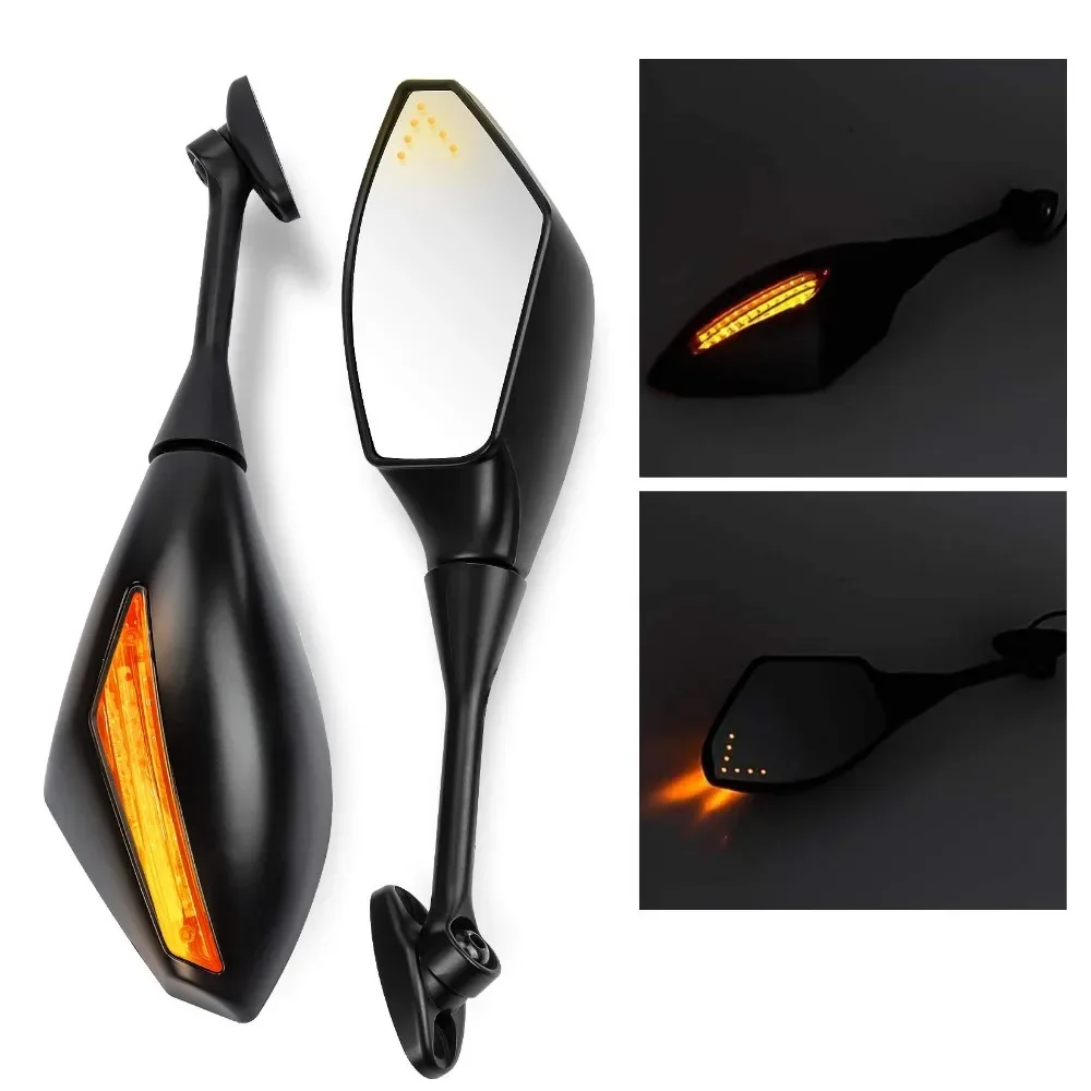 Motorcycle-universal-LED-Turn-Signal-Light-Rear-View-Mirrors-Wide-View ...