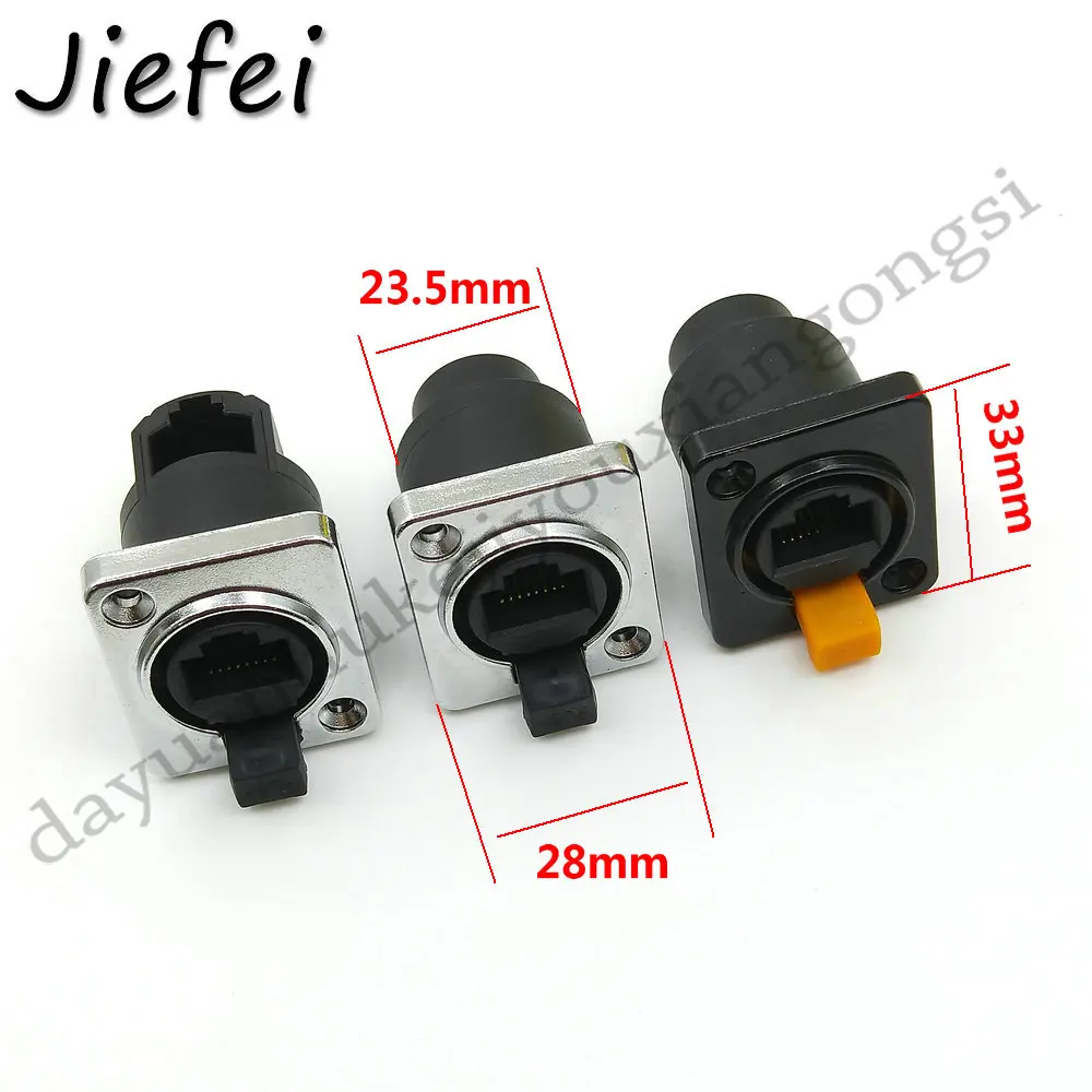 RJ45-Waterproof-Network-Connector-Copper-Pins-8p8c-Female-Chassis-Panel ...