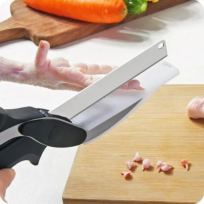 Functional-Kitchen-Scissors-2-in-1-Smart-Chopping-Knife-Food-Scissors ...