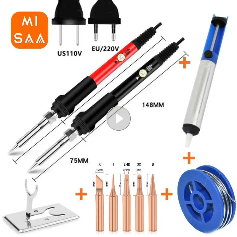Mini Soldering Iron Adjustable Temperature Electric Solder Iron Rework ...