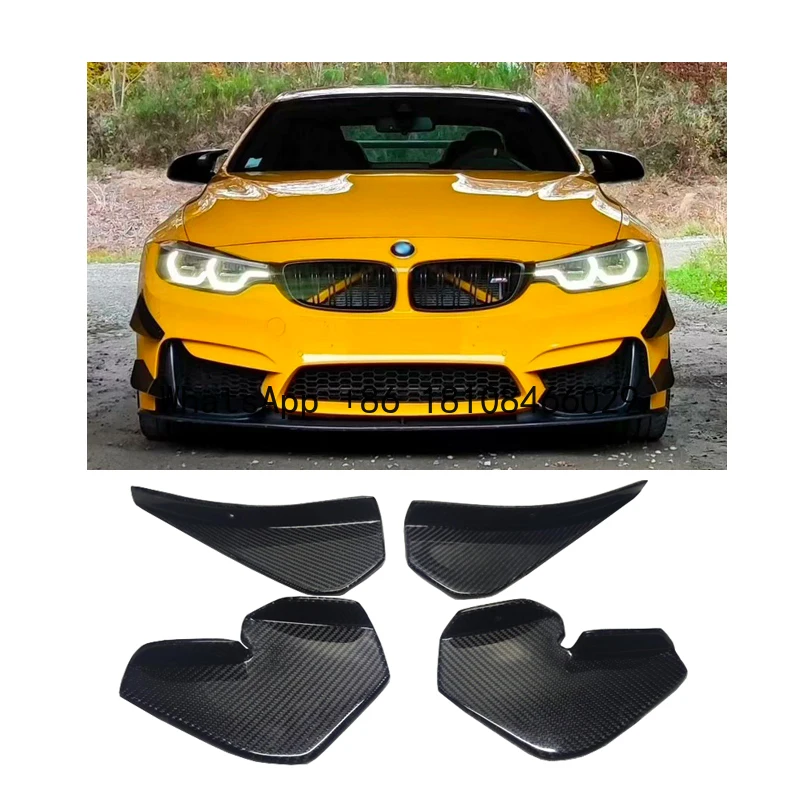 GT4 Style Carbon Fiber BMW M3 F80 & M4 F82 Body Kit Front Bumper Wind ...