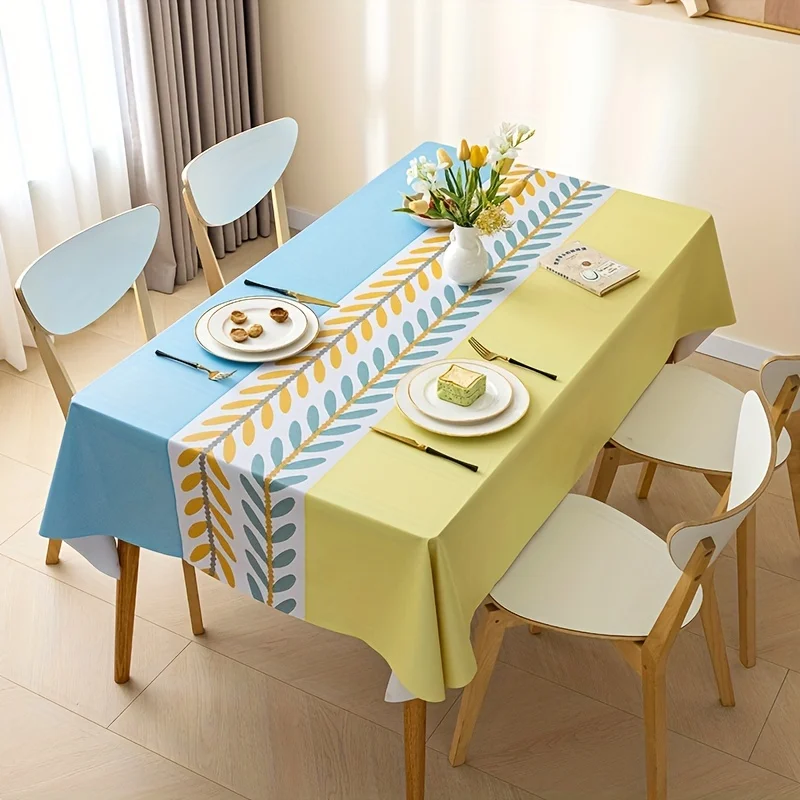 Pastoral-Style-Waterproof-and-Stain-Proof-Tablecloth-Rectangular-Dining ...
