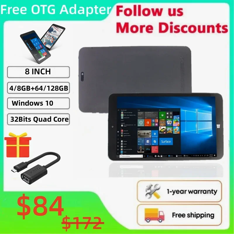 Newest-8-Windows-10-Tablet-PC-Quad-Core-4GB-8GB-RAM-64GB-128GB-ROM-1280 ...