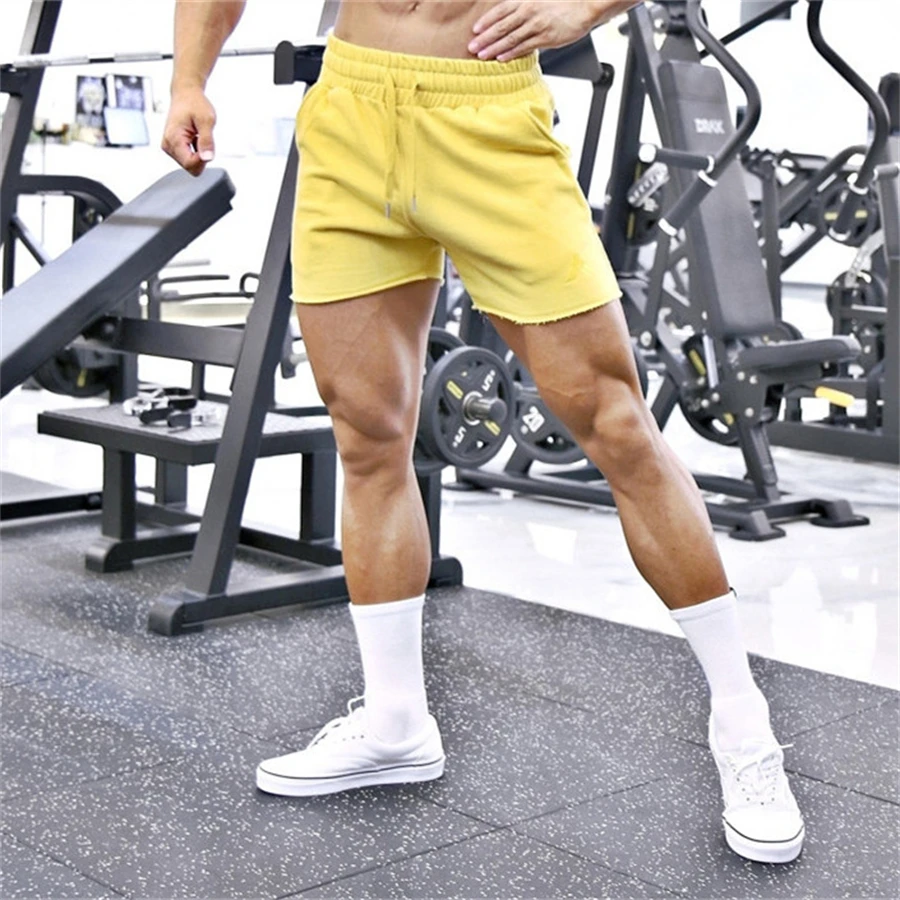 New Men Gyms Fitness Loose Shorts Bodybuilding Joggers Sweatpants ...