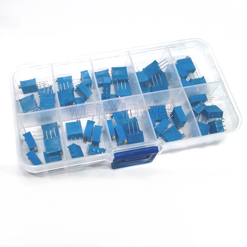 50PCS-3296W-Multiturn-Trimmer-Potentiometer-Kit-High-Precision-3296 ...