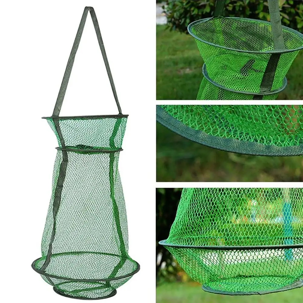 1PCS-Fisherman-Foldable-Fishing-Cage-Nylon-Mesh-Fishing-Net-Bait-Trap ...