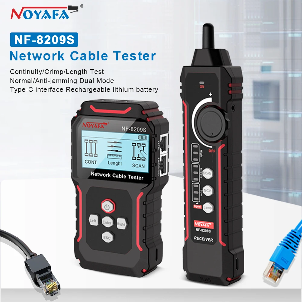 Lan Cable NOYAFA NF-8209 Network Cable Tester Ethernet Tester With PoE ...