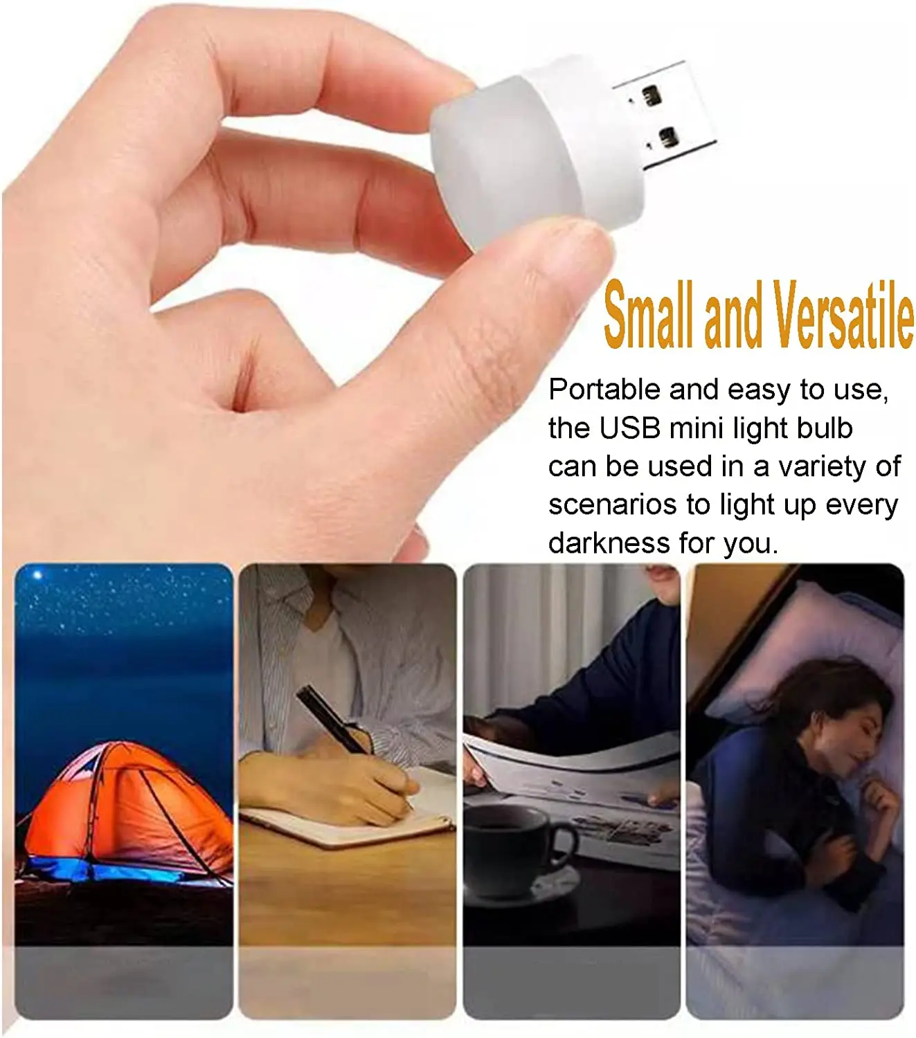 Lampe a poser,Mini Prise USB Lampe 5V 1W Super Lumineux Protection Oculaire Livre Lumière ...