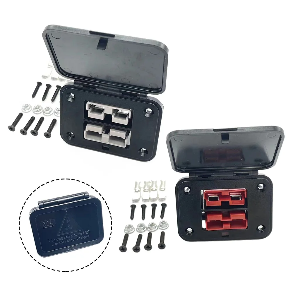 1-Set-50A-600V-Twin-Dual-Flush-Mount-Bracket-For-Anderson-Plug-Power ...