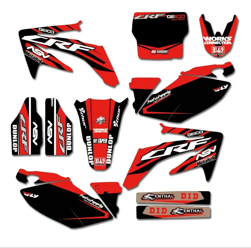 2004 2005 CRF 250R GRAPHICS KIT CRF250R 250 R DECO STICKER DECALS 4 ...