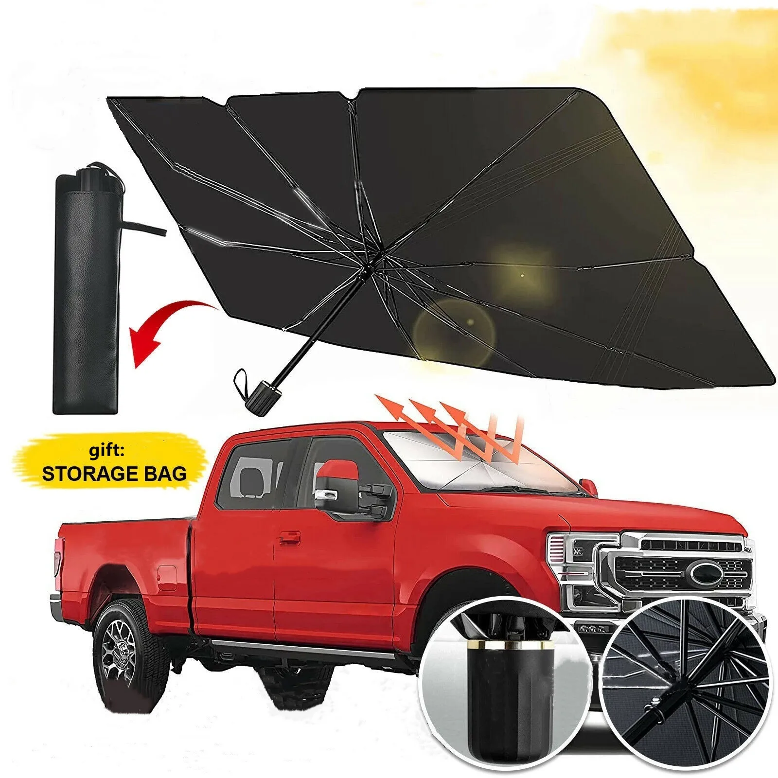 Parasol-para-parabrisas-de-coche-sombrilla-de-titanio-plateado-tama-o-L ...