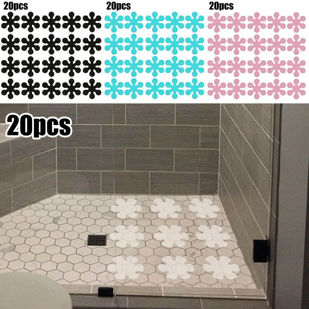 20-Pcs-Bathtub-Anti-slip-Strips-Stickers-Floor-Flower-Self-Adhesive ...