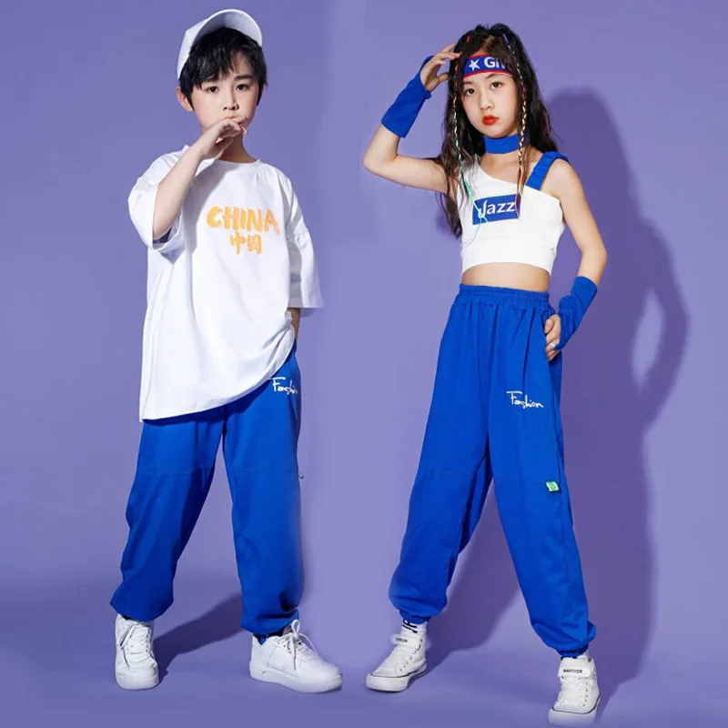 Tops-Pants-For-Kids-Girls-Boys-Jazz-dance-Break-dancing-hip-hop ...