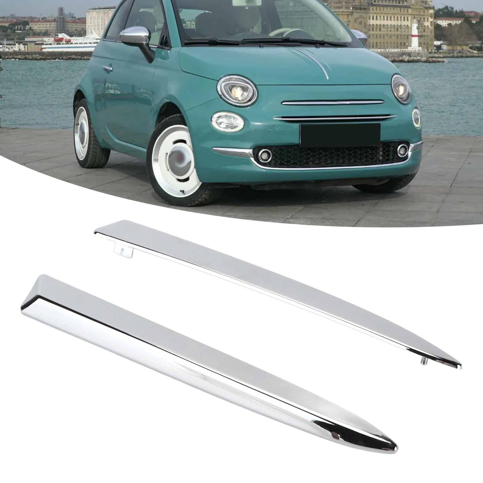 Car Front Bumper Upper Molding Chrome Trim 735455041 Replacement for ...