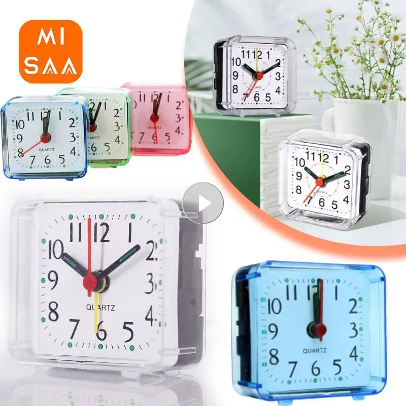Mini-Square-Crystal-Alarm-Clock-Quartz-Alarm-Clock-Battery-Operated ...