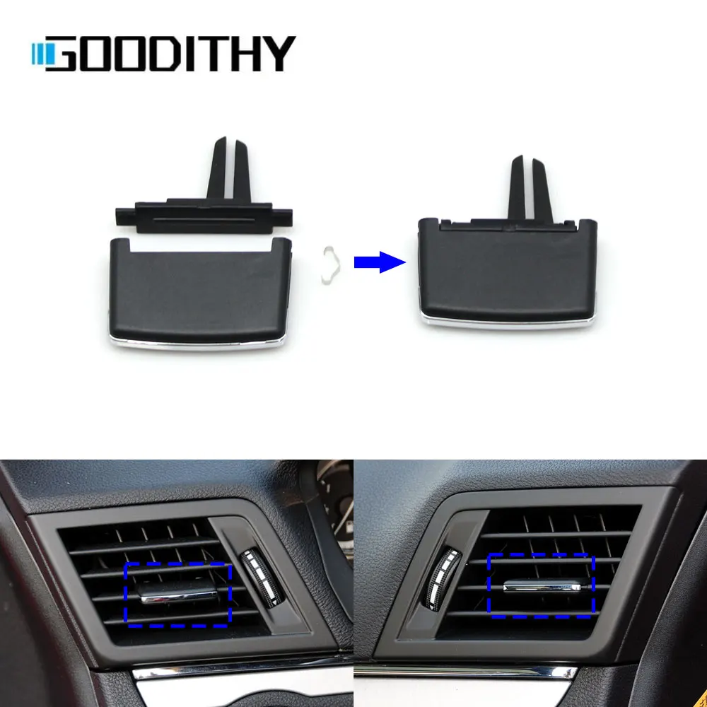 W207 Car Front Air Conditioner Vent Grille Outlet Slider Tab Clip AC ...